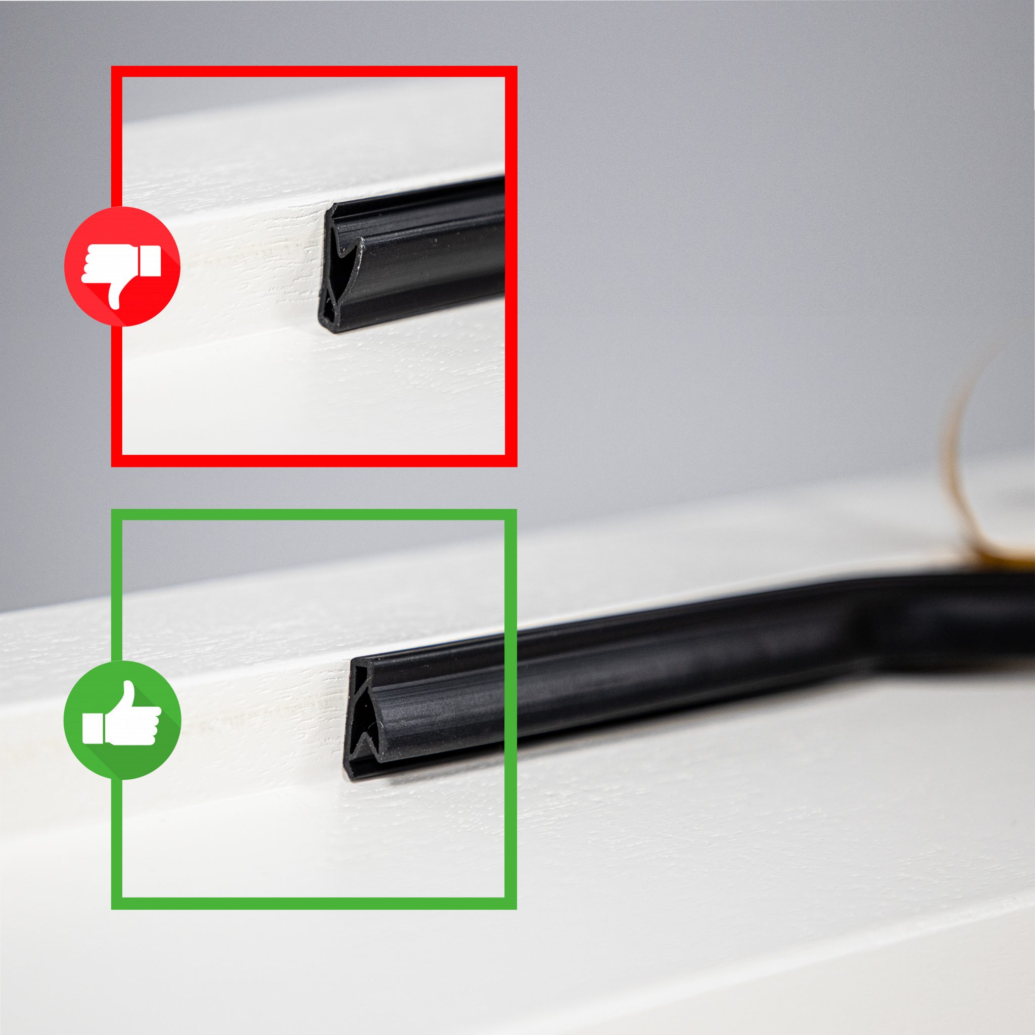 Kozijnrubber zelfklevend: vervangt aluminium tochtstrips - Kozijnrubbers.nl
